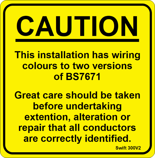 100 Swift 300V2 CAUTION Label – Swift Engraving